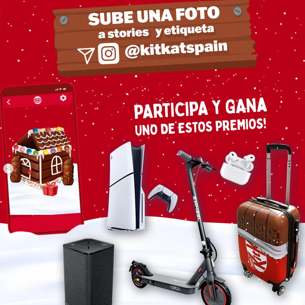Monta el chalet Kit Kat y participa en el sorteo de PS5 y Airpods Pro